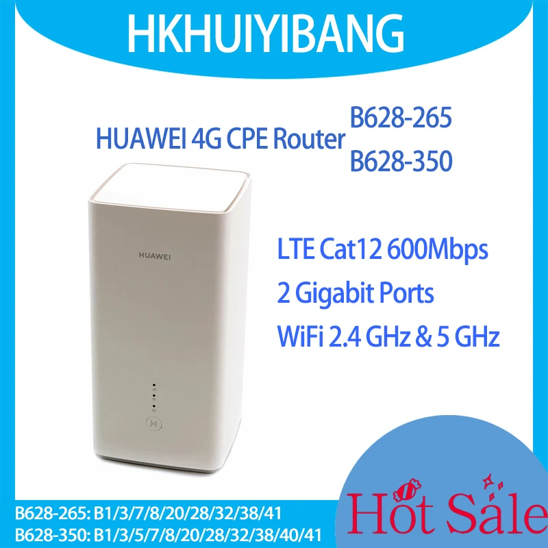 Original HUAWEI 4G CPE PRO 2 B628 265 LTE 600Mbps Wi Fi AC1200 4G Sim Router WiFi 2 GE & Phone ...