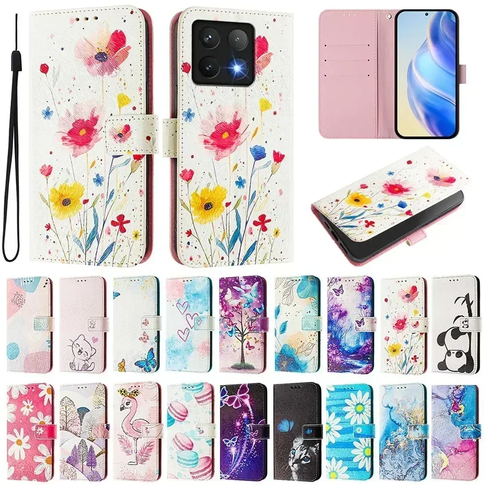 Leather Case For Xiaomi Poco F6 M6 M5S M4 Pro 4G X6 X5 X4 Pro 5G Flip ...