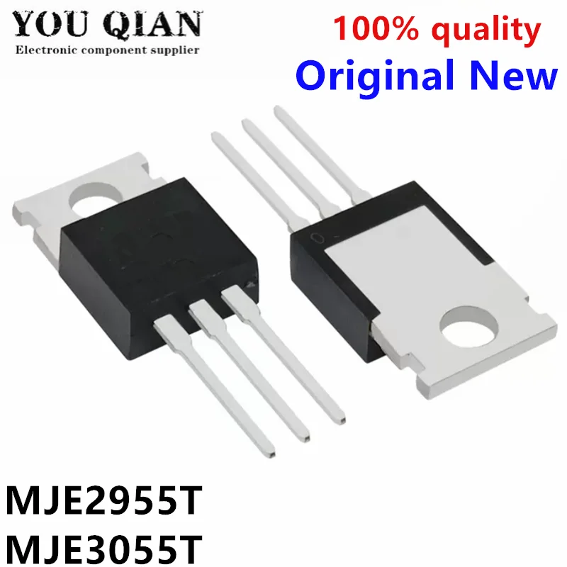 5Pair MJE3055T MJE2955T MJE3055 MJE2955 10A/70V PNP TO220 transistor ...