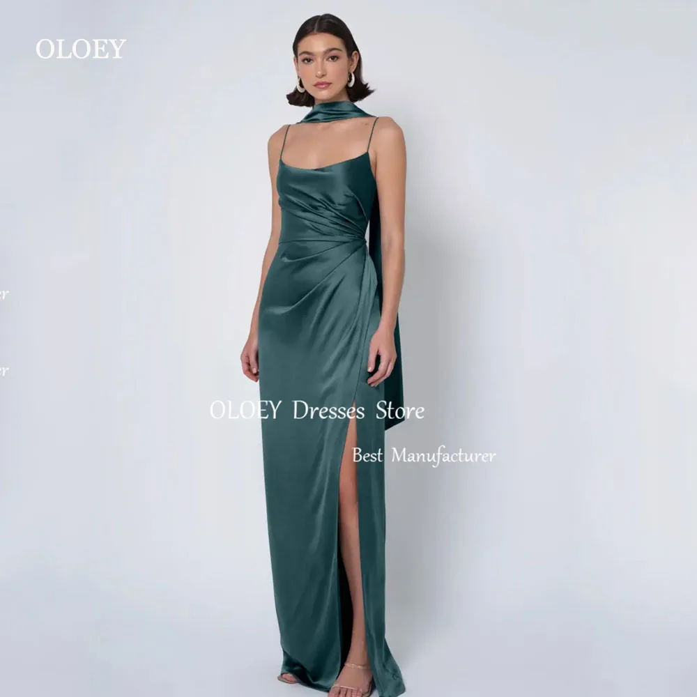 OLOEY-vestido-De-Noche-De-seda-con-tirantes-finos-prenda-elegante ...