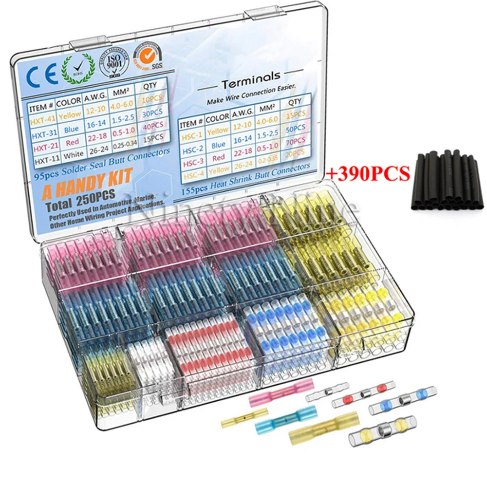 Terminales-de-crimpado-a-tope-termorretr-ctiles-impermeables-Kit-de ...
