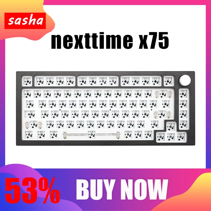 NextTime-X75-75-Gasket-Mechanical-Keyboard-kit-Next-Time-75-PCB-Hot-Swappable-Switch-Lighting ...