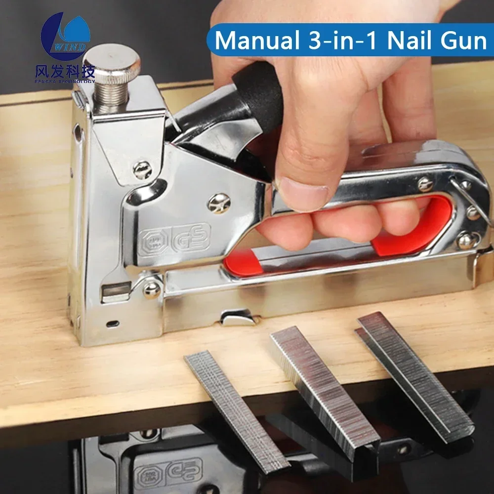 Manual-3-in-1-Staple-Gun-Duty-with-200Pcs-Staples-for-Fixing-Material ...