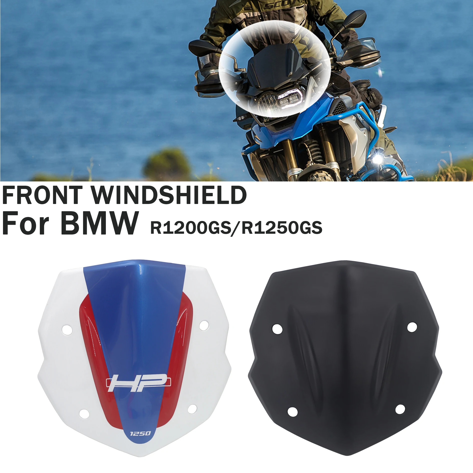 New-Motorcycle-Front-Windshield-For-BMW-R1200GS-Windscreen-Airflow-Wind ...