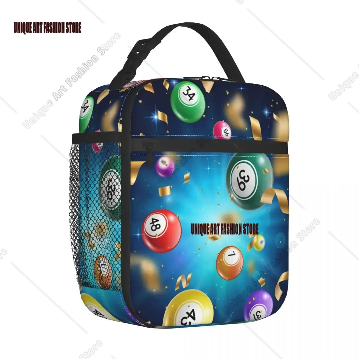 Bingo Balls Game Insulated Lunch Bag Cooler Bag Meal Container ...