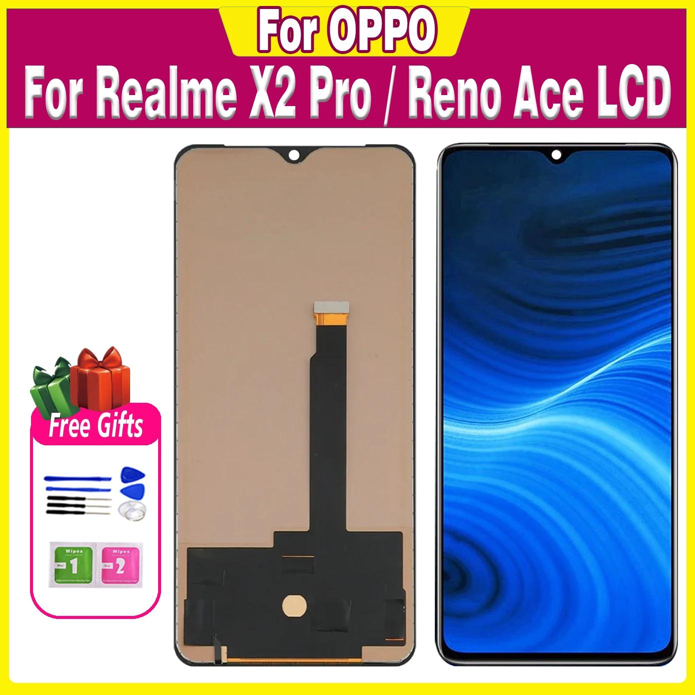 6-5-OLED-For-Realme-X2-Pro-LCD-RMX1931-Display-LCD-Touch-Screen-For ...