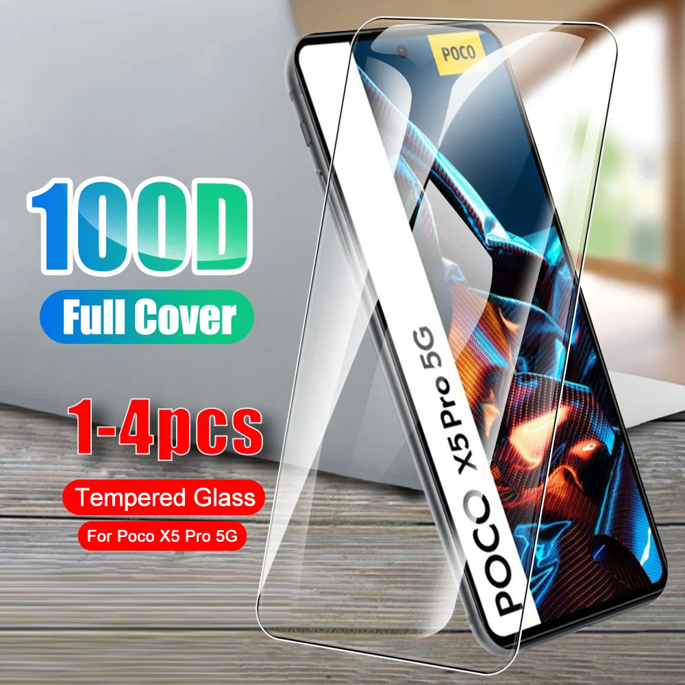 1-4Pcs For Xiaomi Poco X5 Pro 5G Tempered Glass Screen Protector Pocco ...