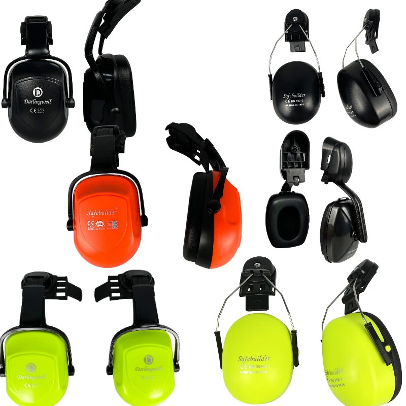 Construction Sites Earmuffs Engineer Safety Helmet Industrial ...