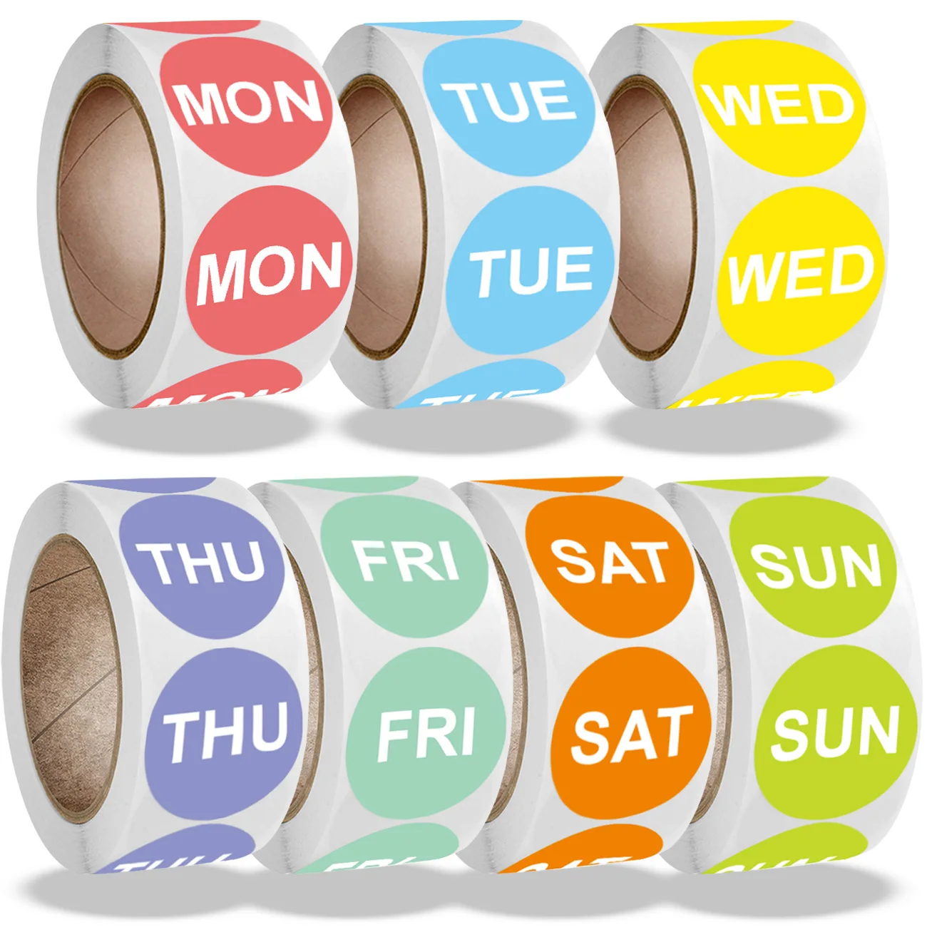 500Pcs-Day-of-The-Week-Labels-Date-Sticker-Monday-Sunday-Removable-Mini ...