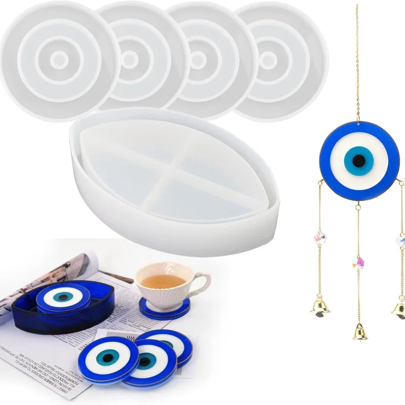 DIY-Nazar-Blue-Eye-Coaster-Silicone-Mold-Jealous-Eyes-Demon-Coaster-Box ...