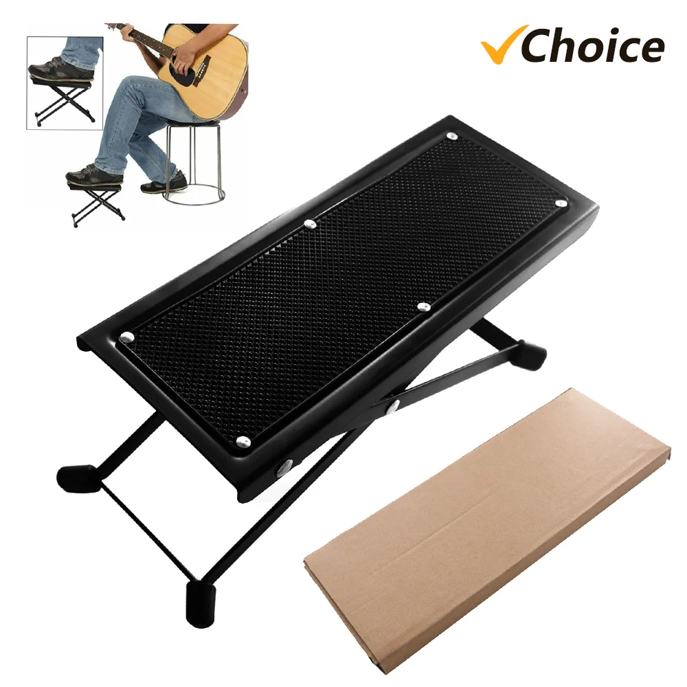 Guitar-Foot-Stool-4-Position-Height-Adjustable-Foldable-Guitar-Pedal ...