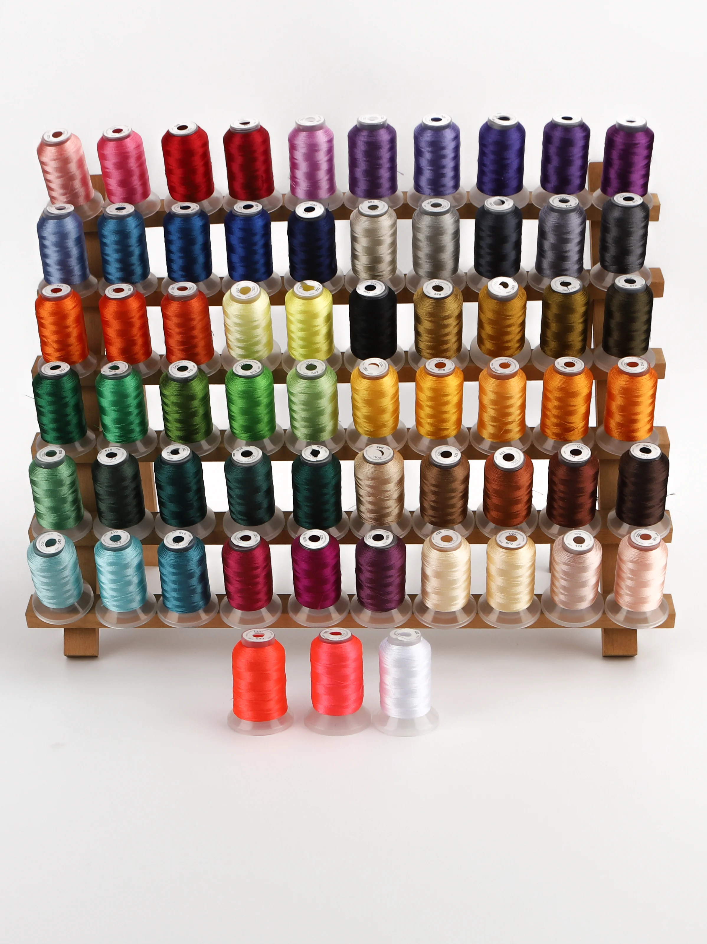 63 Brother Colors Set Premium Polyester Embroidery Thread 500M (550Y ...