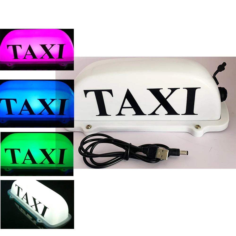 Rechargeable Battery Car Top LED 4colors Taxi Doom Light Roof with ...