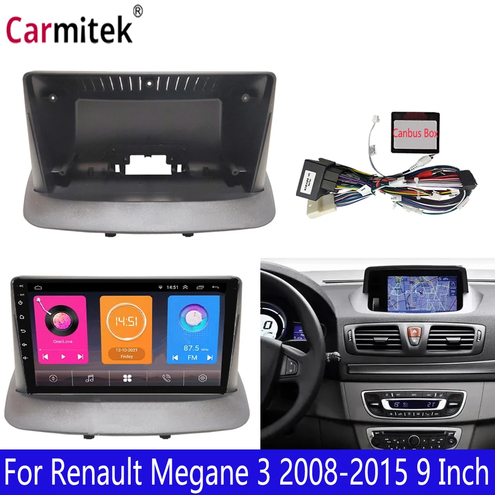 Carmitek 9 Inch Car Radio Fascias For Renault Megane 3/fluence 2008-2015 Mp5 Android Player ...