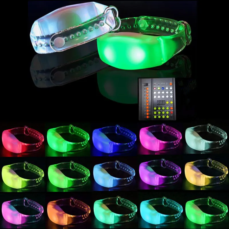 600pcs-TPU-LED-Bracelets-RGB-Color-Changing-Silicone-Luminous-Wristband ...