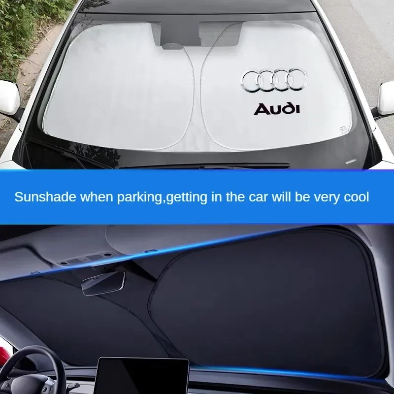 AUDI Front Window Sunshade Shield Folding Windshield UV Block Cover For ...