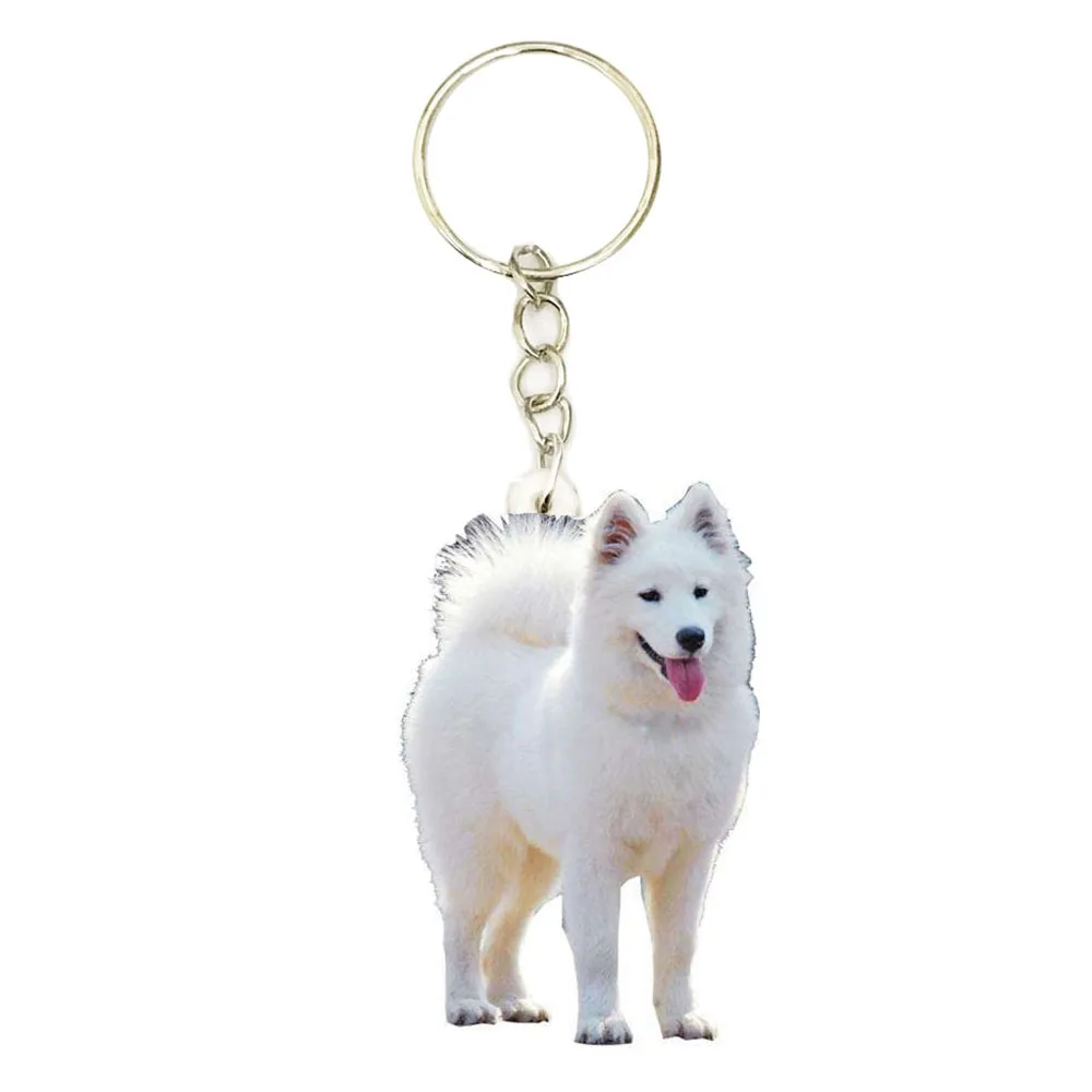 Gifts Samoyed Lovers | Acrylic Dog Keyring | Key Chain Samoyed ...