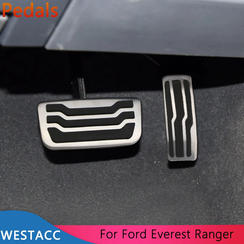 Stainless Steel Car Pedals Accelerator Gas Brake Rest Pedal Cover For ...