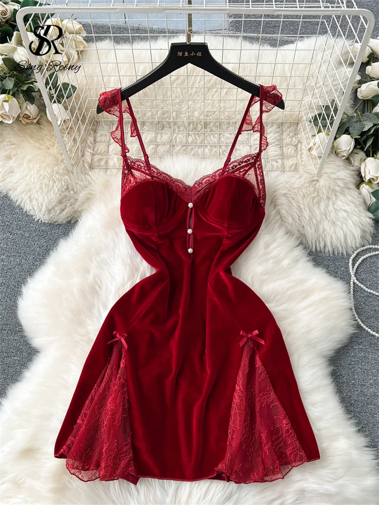 SINGREINY-Sexy-Sheer-Camis-Velvet-Nightwear-Fashion-Diamonds-Strapless ...