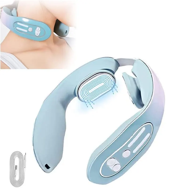 Neck-Massager-Cervical-Massage-Instrument-Micro-Current-Pulse-Vibration ...