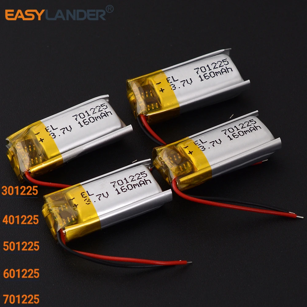 10Pcs/Lot 3.7V 110mAh 401225 301225 381225 501225 120mAh 601225 701225 ...