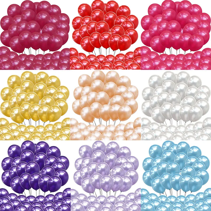 20Pcs-5inch-10inch-12inch-Pearl-Latex-Balloons-Glossy-Birthday-Ballons ...