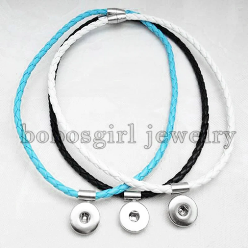 18MM-Pu-leather-SNAP-BUTTON-Collar-Choker-Necklace-Can-Be-Used-As ...