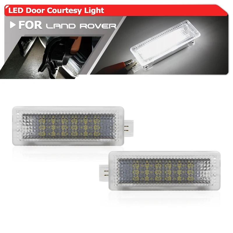 2PCs SMD White Led Courtesy Door Puddle Lights Lamps For Land Rover ...