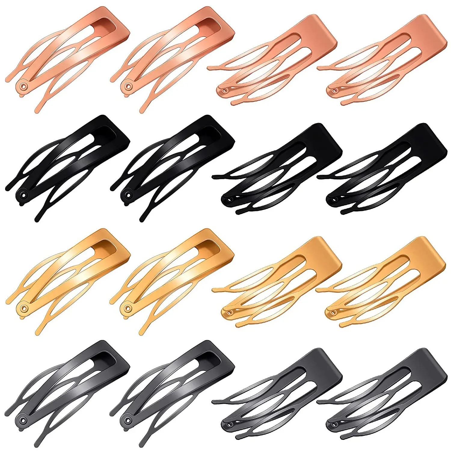New 5pcs Metal Snap Hair Clips Updo Hair Pin Hair Organizer Hairpins ...