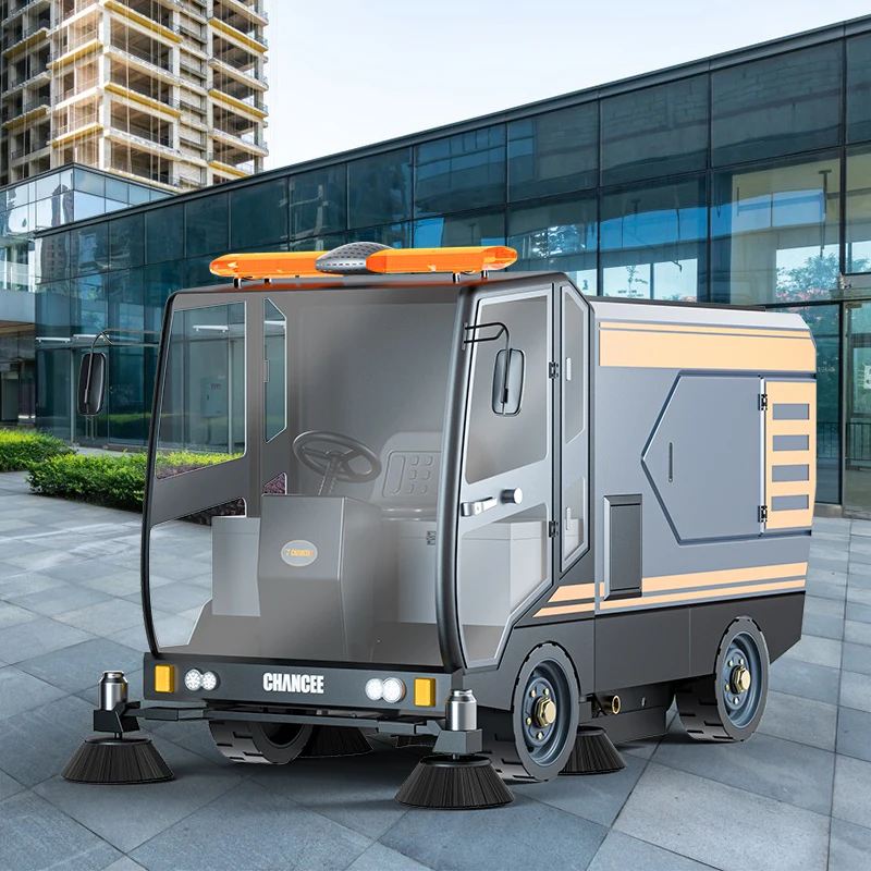 Commercial-Outdoor-Garbage-Sweeper-Truck-4-Wheel-Steering-Cleaning ...