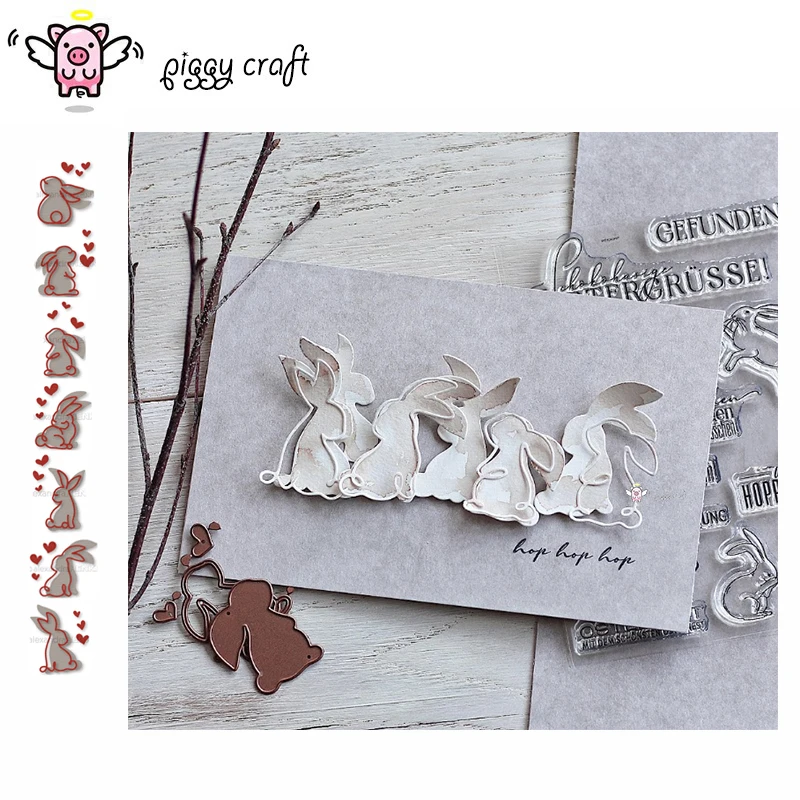 Piggy Craft metal cutting dies cut die mold Easter Bunny Series ...