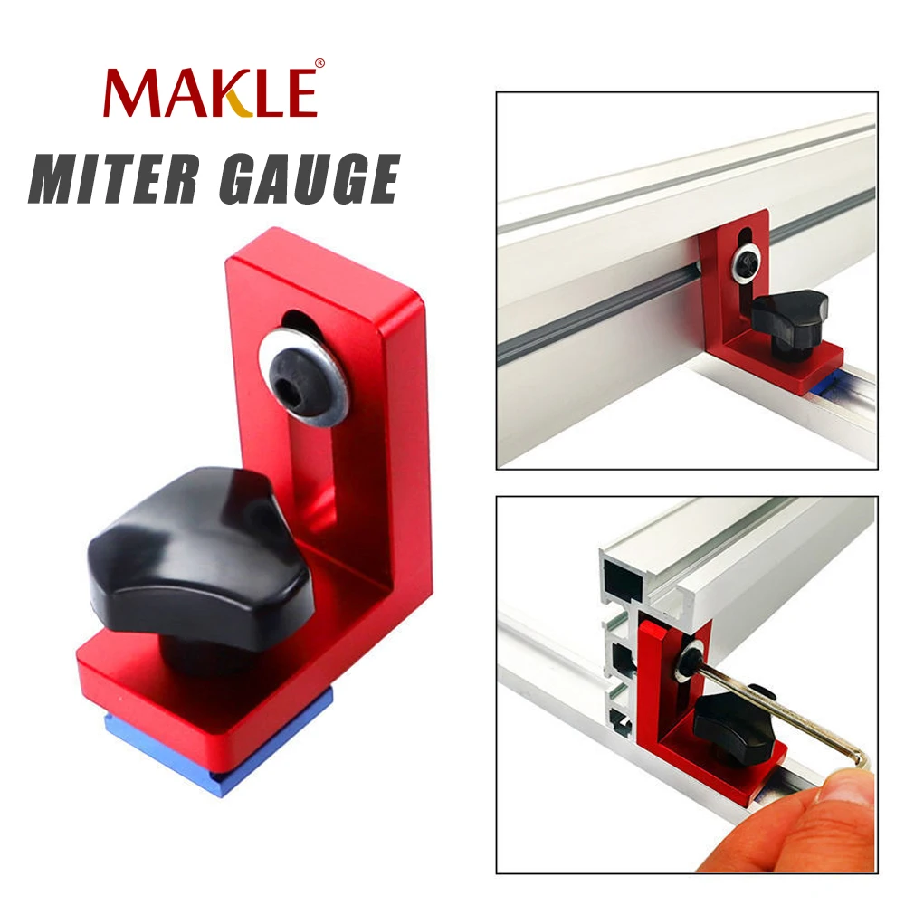MAKLE 600mm/800mm T Slot Stopper Miter Gauge Fence Connector Miter ...