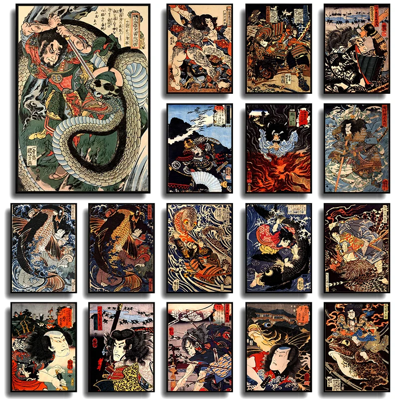 Ukiyoe-Poster-Japan-Portrait-HD-Print-Canvas-Painting-Japanese-Retro ...