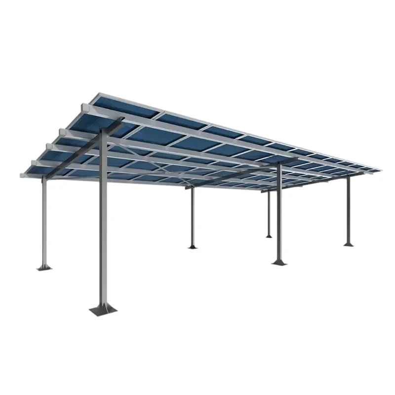 Galvanized steel solar car canopy 2, 4, 6, 8 parking spaces electric ...
