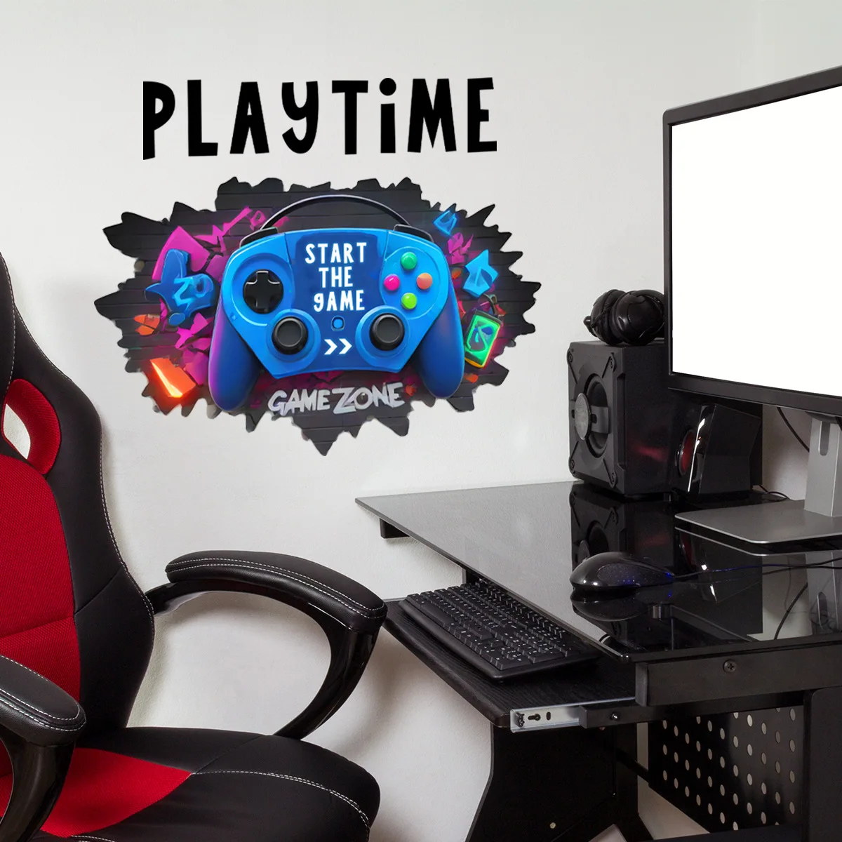 Gamer-Wall-Decal-Gaming-Zone-Controller-Video-Game-Vinyl-Sticker ...