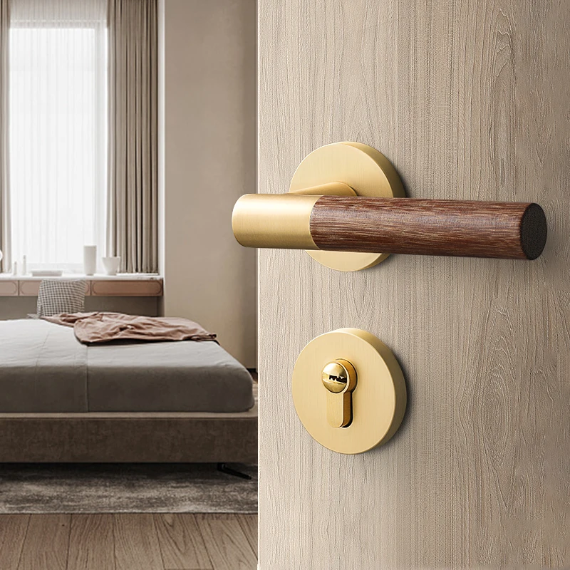 New-Chinese-wood-grain-room-lock-bedroom-split-door-lock-indoor-lock ...