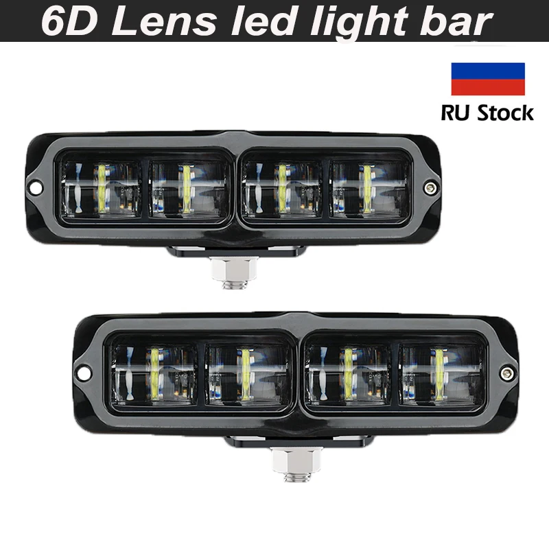 6D-Lens-LED-Light-Bar-6-inch-Work-Light-12V-24V-Driving-Running-Barra ...