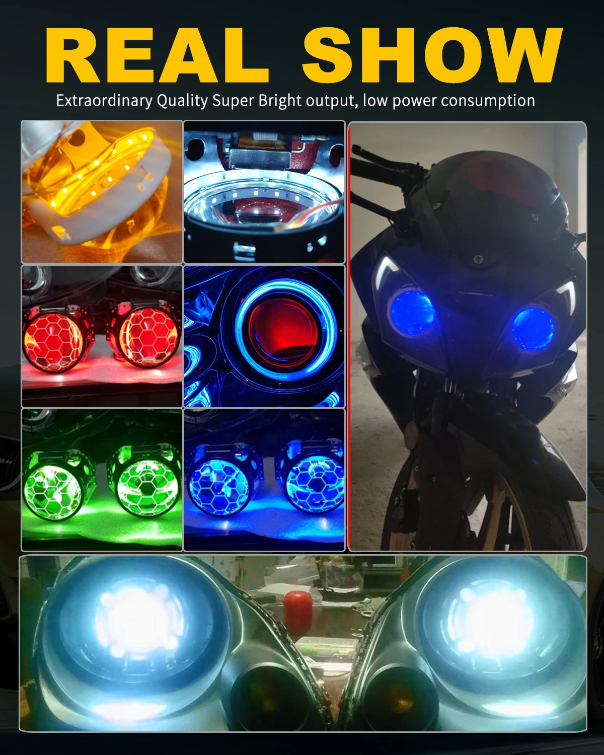 Devil Eyes Headlights Motorcycle