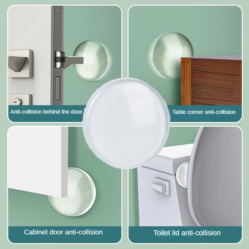 Protector-de-pared-de-silicona-suave-transparente-6-piezas-autoadhesivo ...