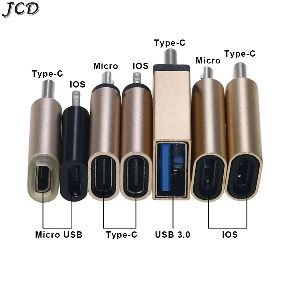 JCD-MINI-Micro-USB-Type-C-Female-To-Type-C-Micro-USB-IOS-Charging ...