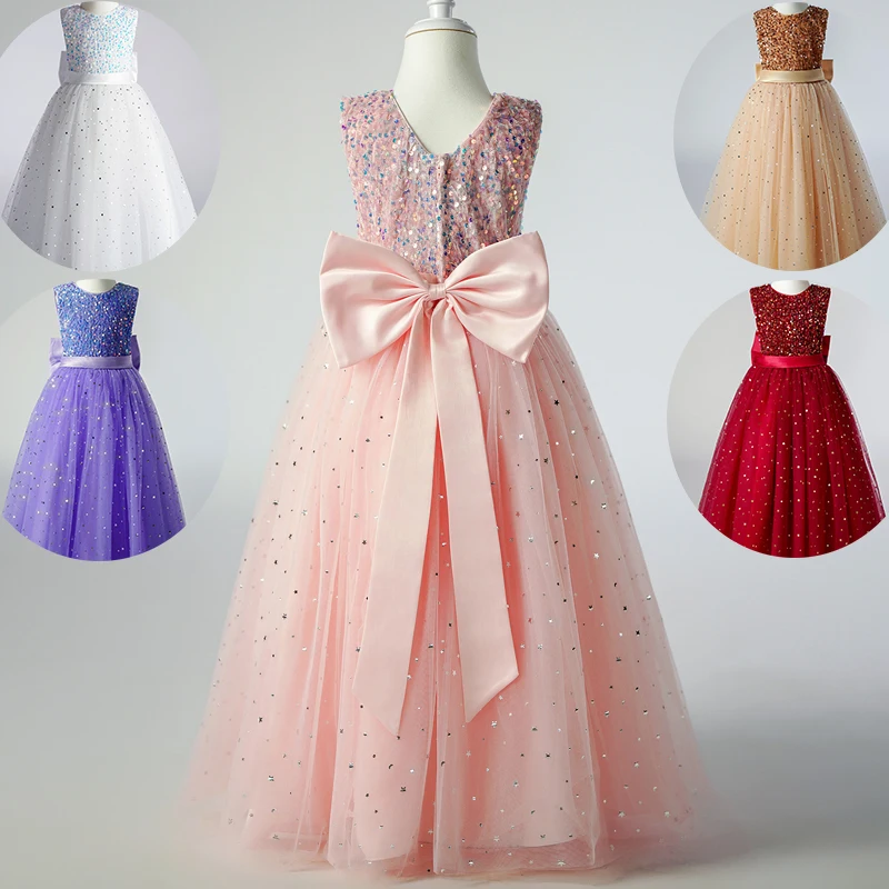 CKA88-Girl-Clothing-Dress-Girl-s-Graduation-Long-Dresses-Kids-Girl-Gown ...