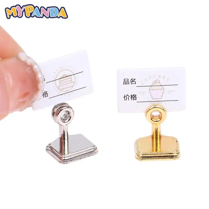 Dollhouse Clear Price Tag Clip Sign Card Holder Stands Poster Racks ...