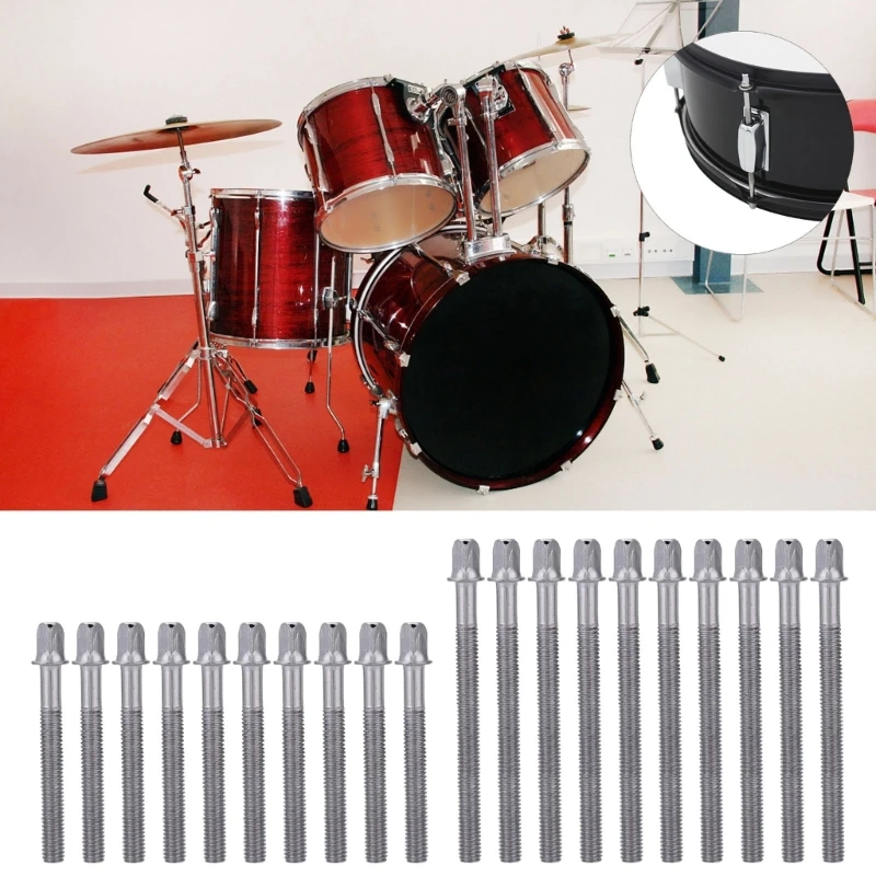10Pcs-Snare-Drum-Tension-Lug-Screws-Drum-Tight-Tension-Rods-Drum-Screws ...