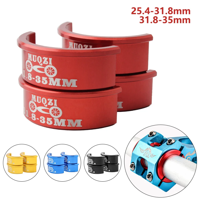 CNC-Road-Mountain-MTB-Bike-Bar-Diameter-Reduction-Sleeve-Shim-Aluminum ...