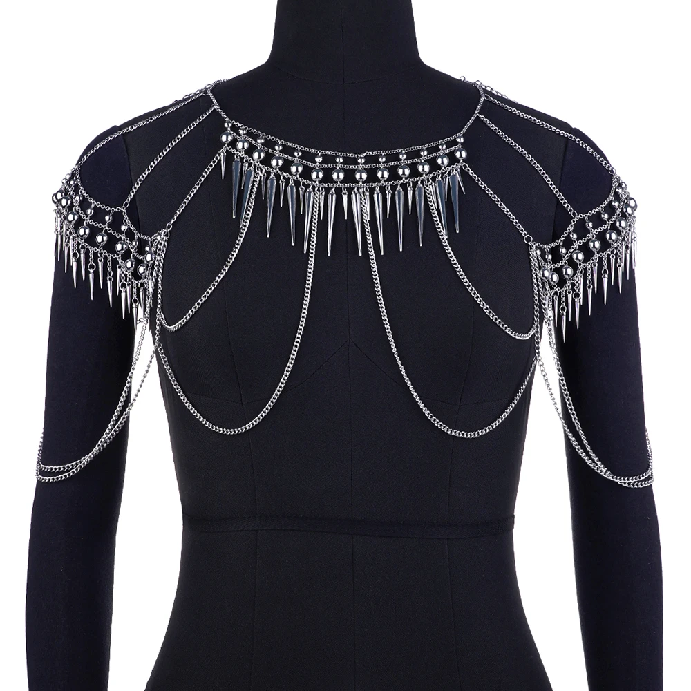 Bohemia Double Bead Shoulder Chain Body Jewelry Women Summer Sexy ...