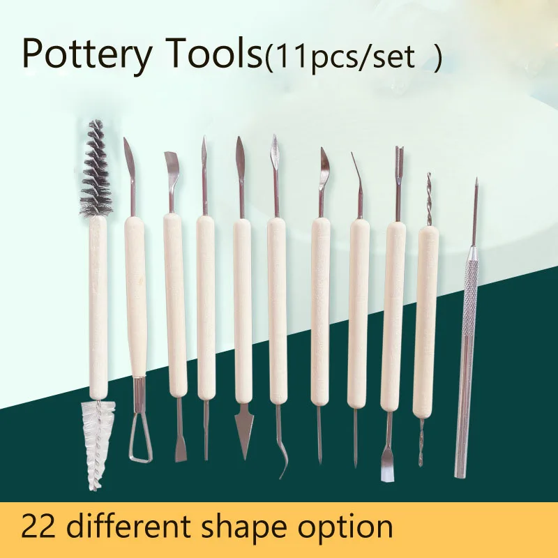 11PCS-SET-Sculpting-Pottery-Clay-Tools-for-Air-Dry-Polymer-Modeling-Sculpey-Clay-Stainless-Steel ...