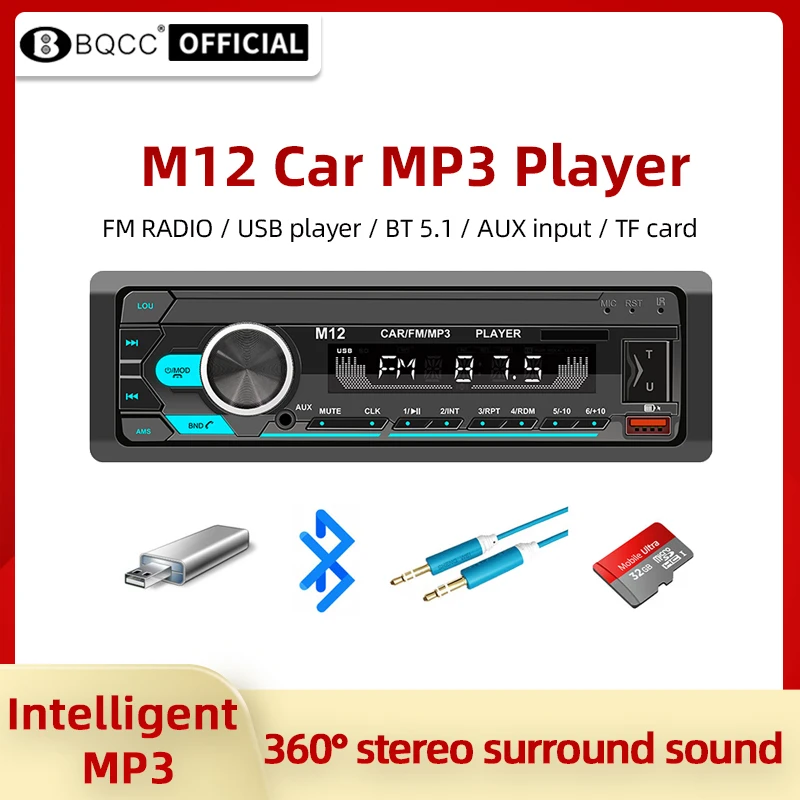 Car-MP3-Player-M12-Car-Radio-Stereo-Player-Digital-Bluetooth5-1-Al ...