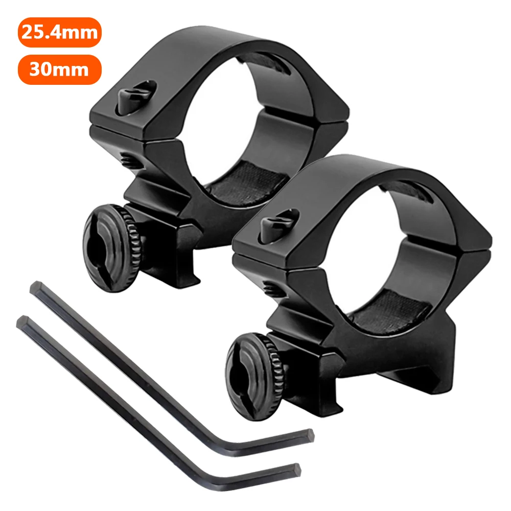 Tactical-Barrel-Scope-Ring-Mount-25-4mm-30mm-Low-QD-Scope-Torch-Laser ...