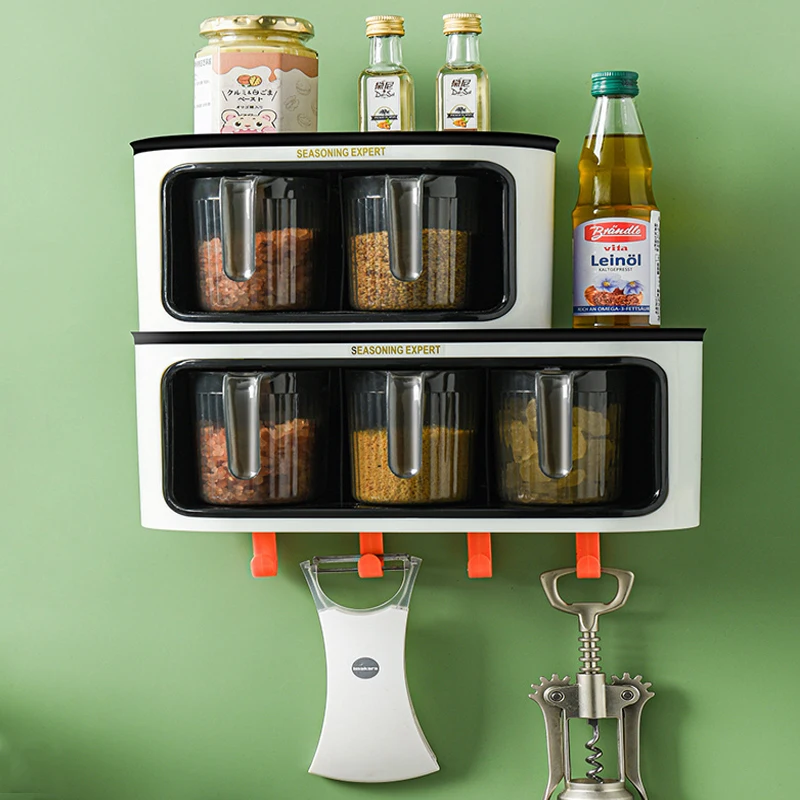 Wall-Mounted-Spice-Containers-Stackable-Drawer-Seasoning-Box-Hanging ...
