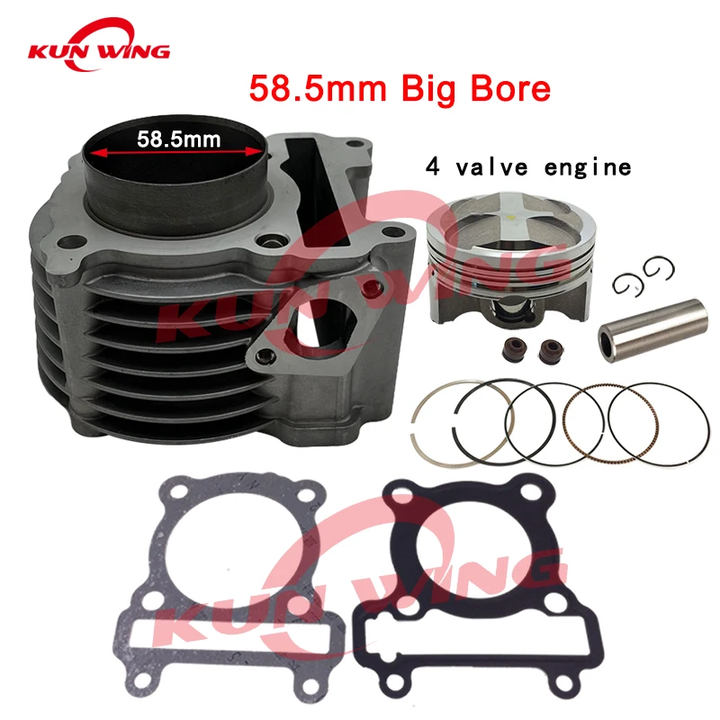 58-5mm-155cc-Big-Bore-Cylinder-Piston-Kit-for-YAMAHA-BWS125-BWS-125 ...